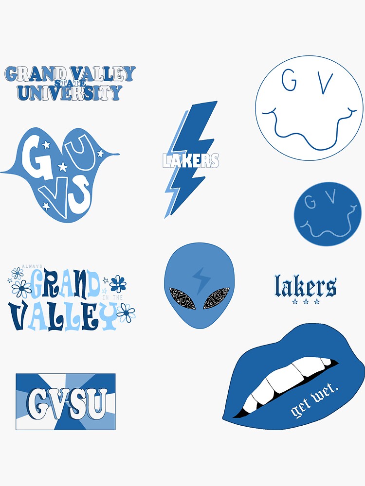"GRAND VALLEY STATE " Sticker for Sale by lciagne | Redbubble