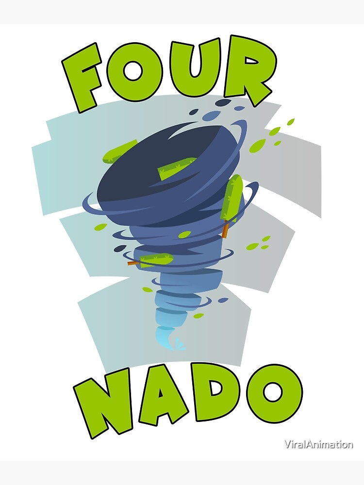 Lámina artística «Niños Fournado 4 años cumpleaños camiseta regalo ...