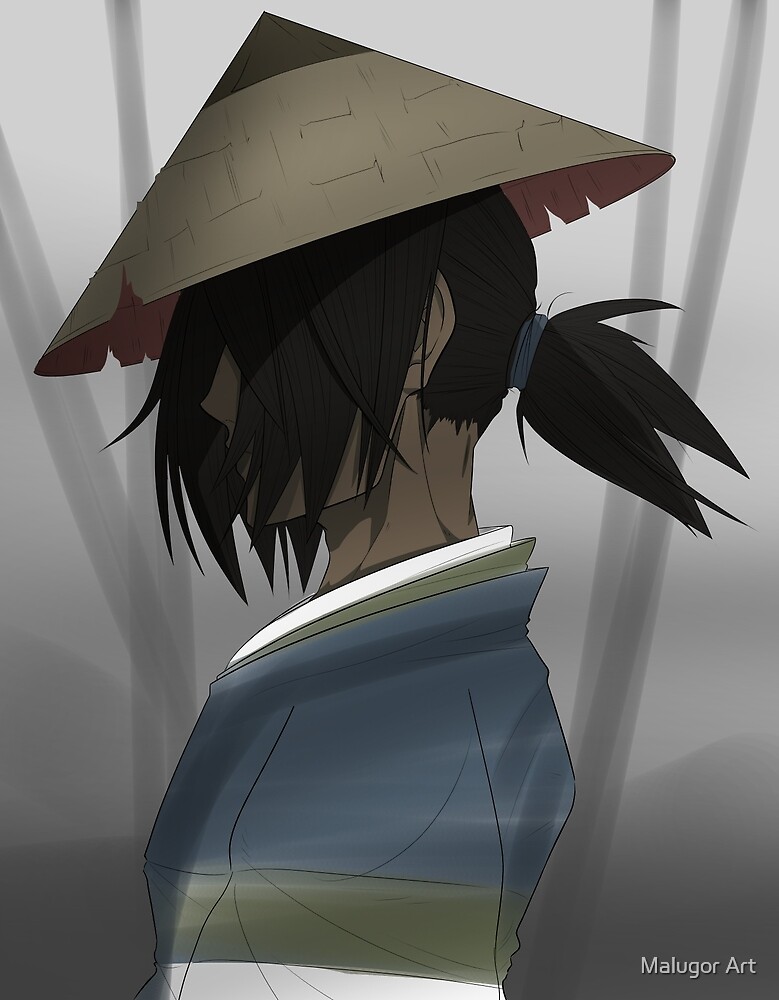 "Anime Ronin Samurai" by Malugor Art | Redbubble
