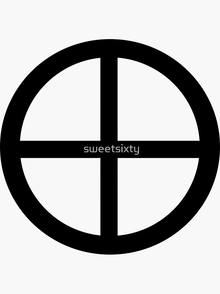 "Solar Cross or Earth Symbol" Sticker for Sale by sweetsixty | Redbubble