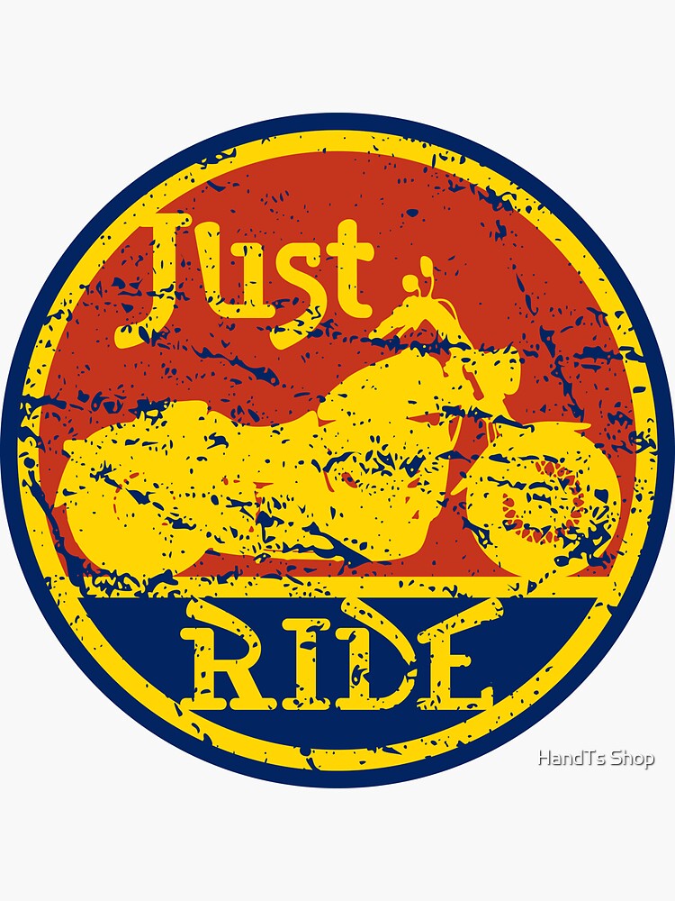 "Just Ride (Motorcycle)" Sticker for Sale by EPDLLC | Redbubble