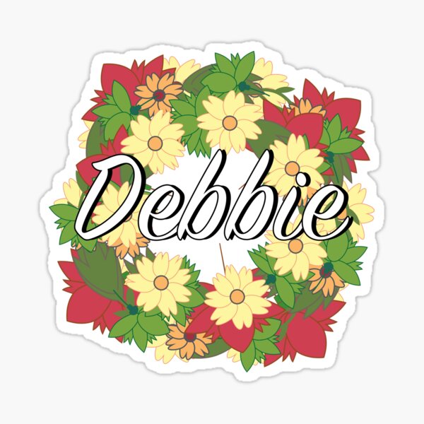 "Debbie - Flower Wreath" Sticker for Sale by Nevl | Redbubble