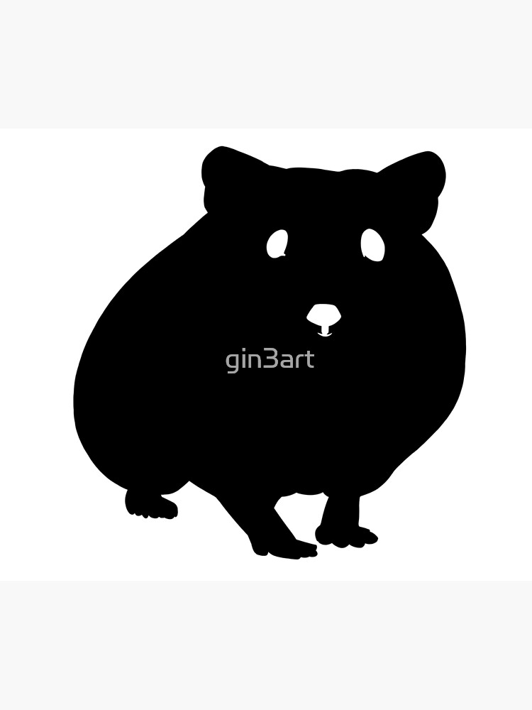"Hamster-Schwarz-Schattenbild-Haustier-Tier-kühle Art" Poster von ...