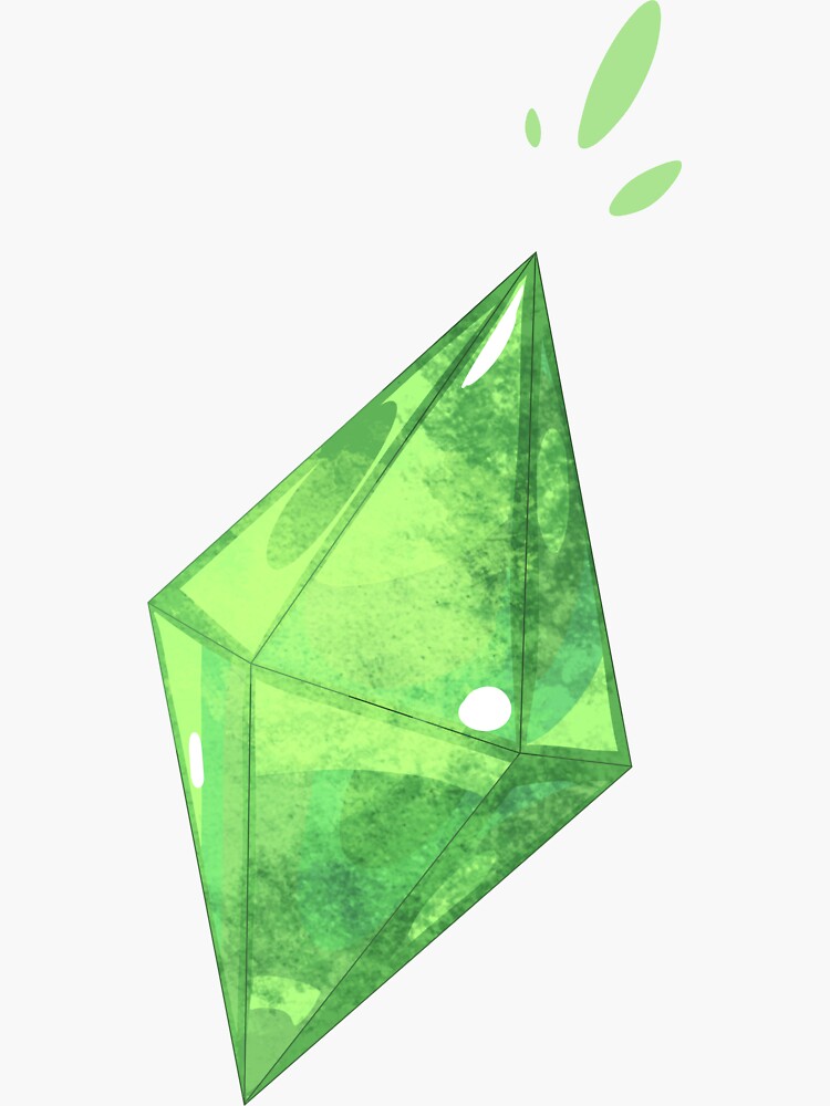 "Green Plumbob" Sticker by KalyssaB | Redbubble