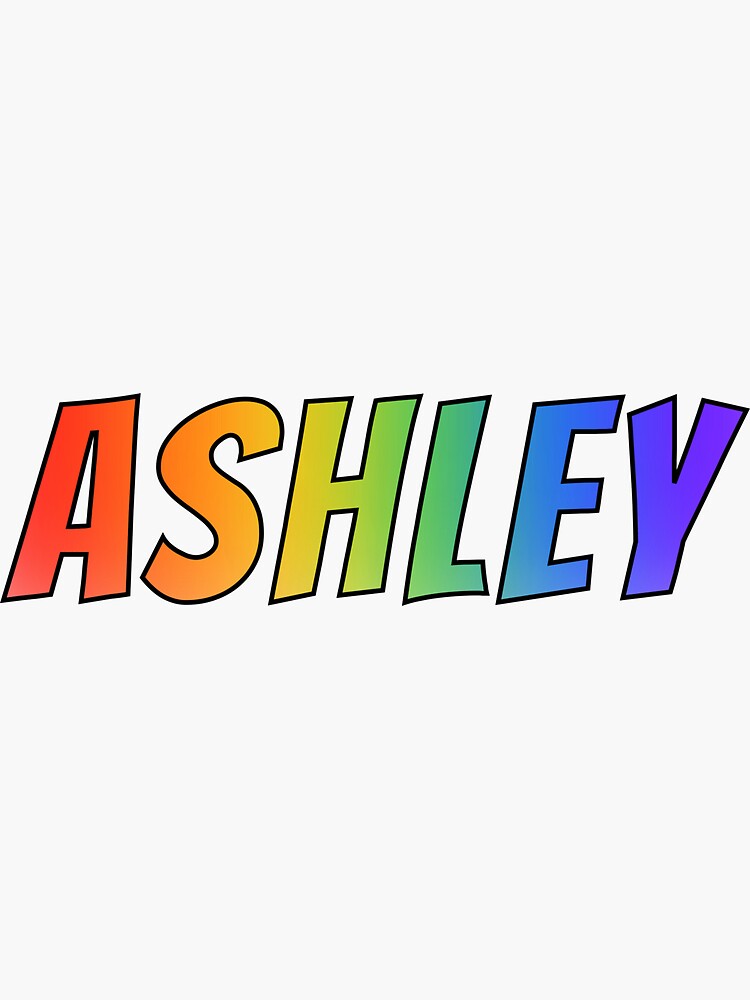 Pegatina «"ASHLEY" Nombre Rainbow Gradient Pattern» de aponx | Redbubble