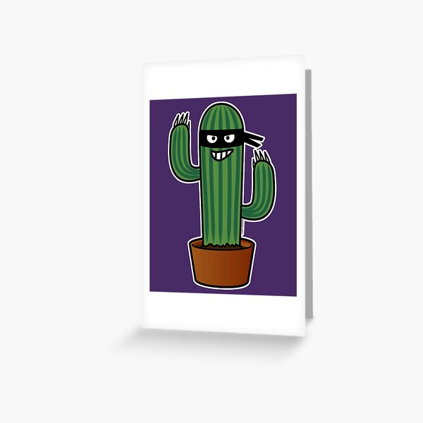 "Cactus bandido ninja masked sneaky bandit" Greeting Card for Sale by ...