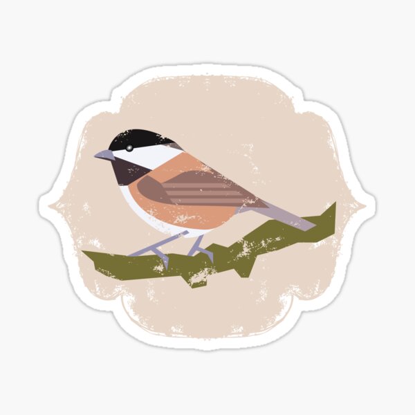 "Charming Chickadee for Bird Lovers" Sticker for Sale by LADGraphics ...