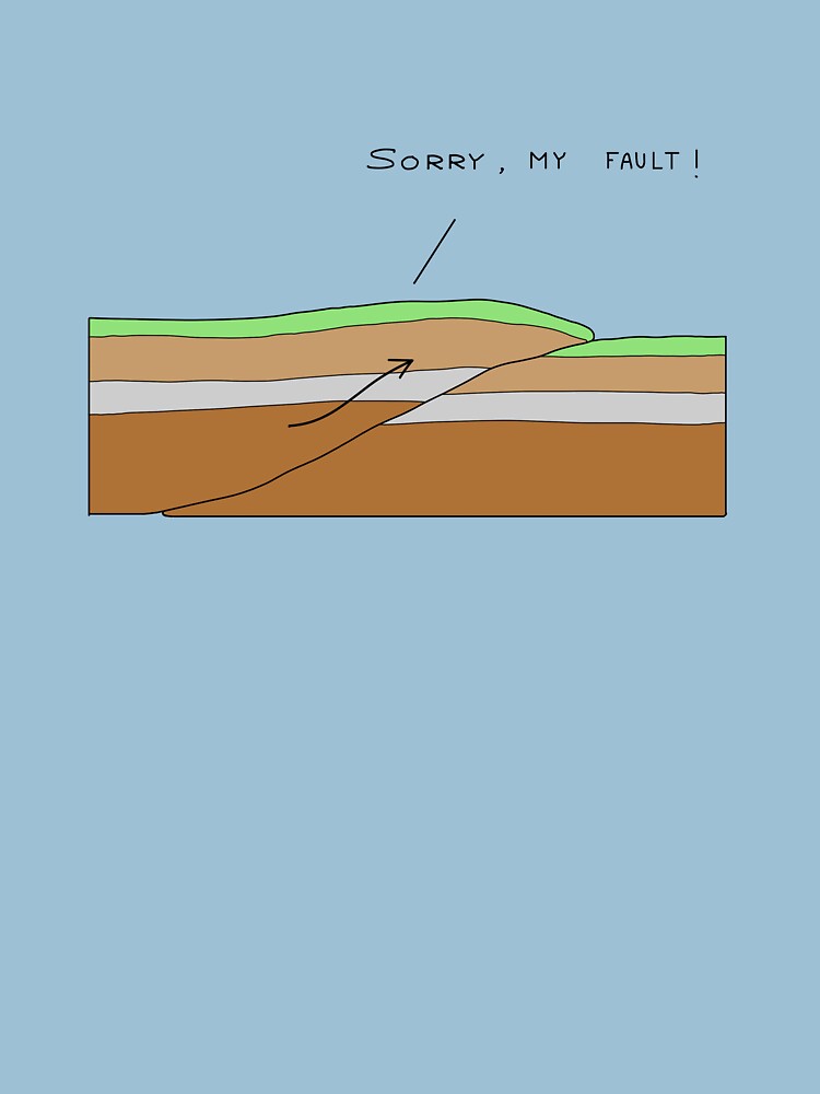 "Geology Joke - Sorry, My Fault" T-shirt for Sale by Tessellations ...