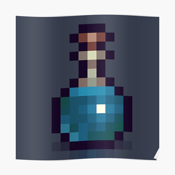 "Pixel Potion, Cyan" Poster by BenHenry | Redbubble