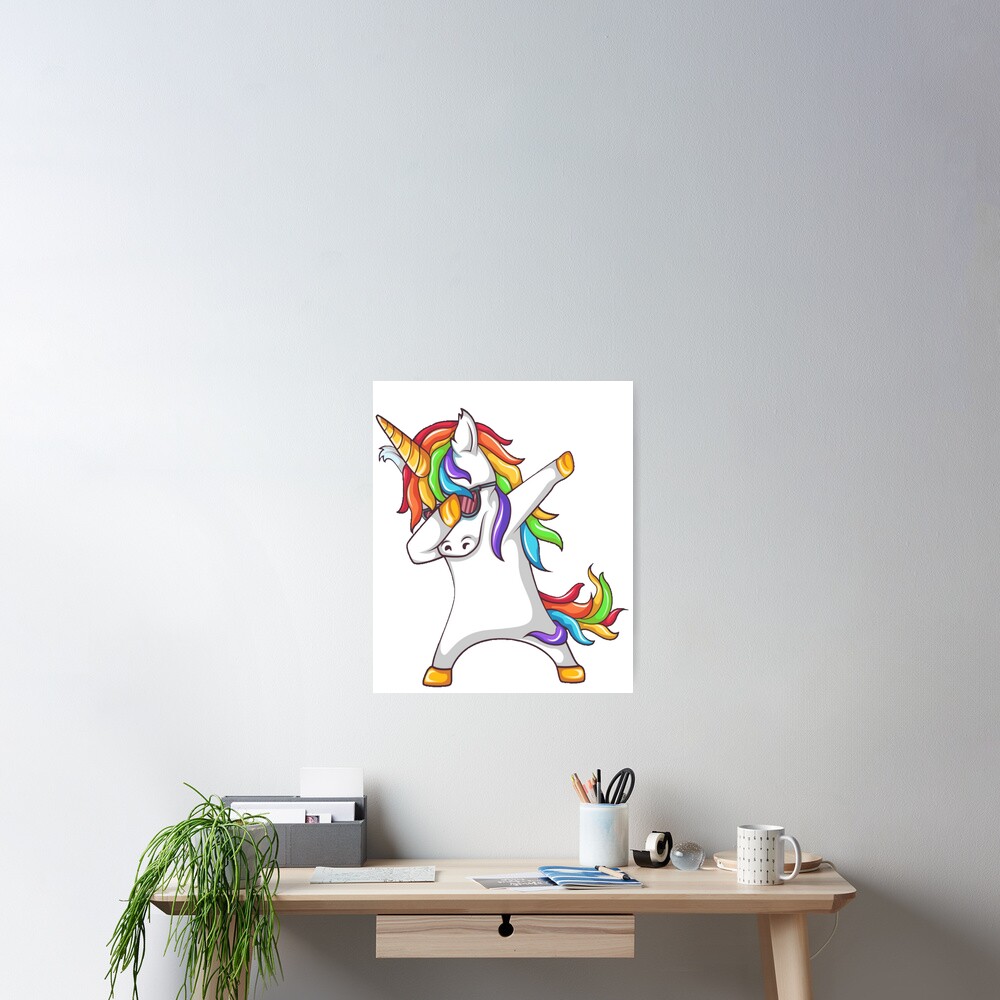 "Dabbing Unicorn| cute unicorn dab" Poster for Sale by CDsTees | Redbubble