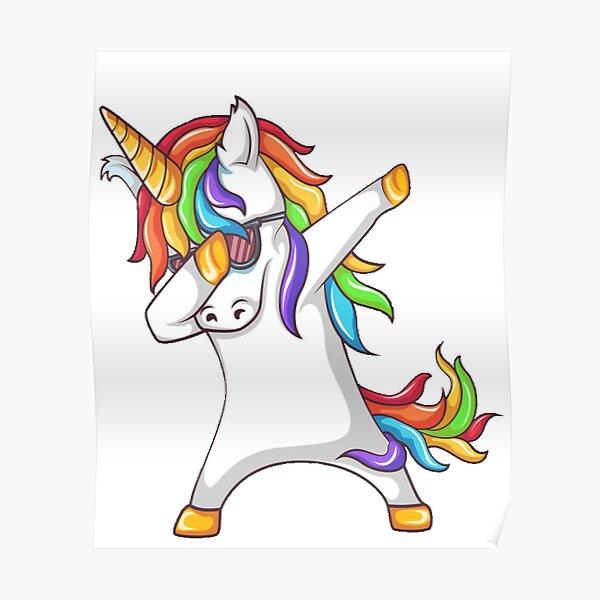 "Dabbing Unicorn| cute unicorn dab" Poster for Sale by CDsTees | Redbubble