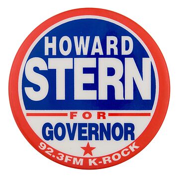 "Howard Stern For Governor " Sticker for Sale by BernedMyToast | Redbubble