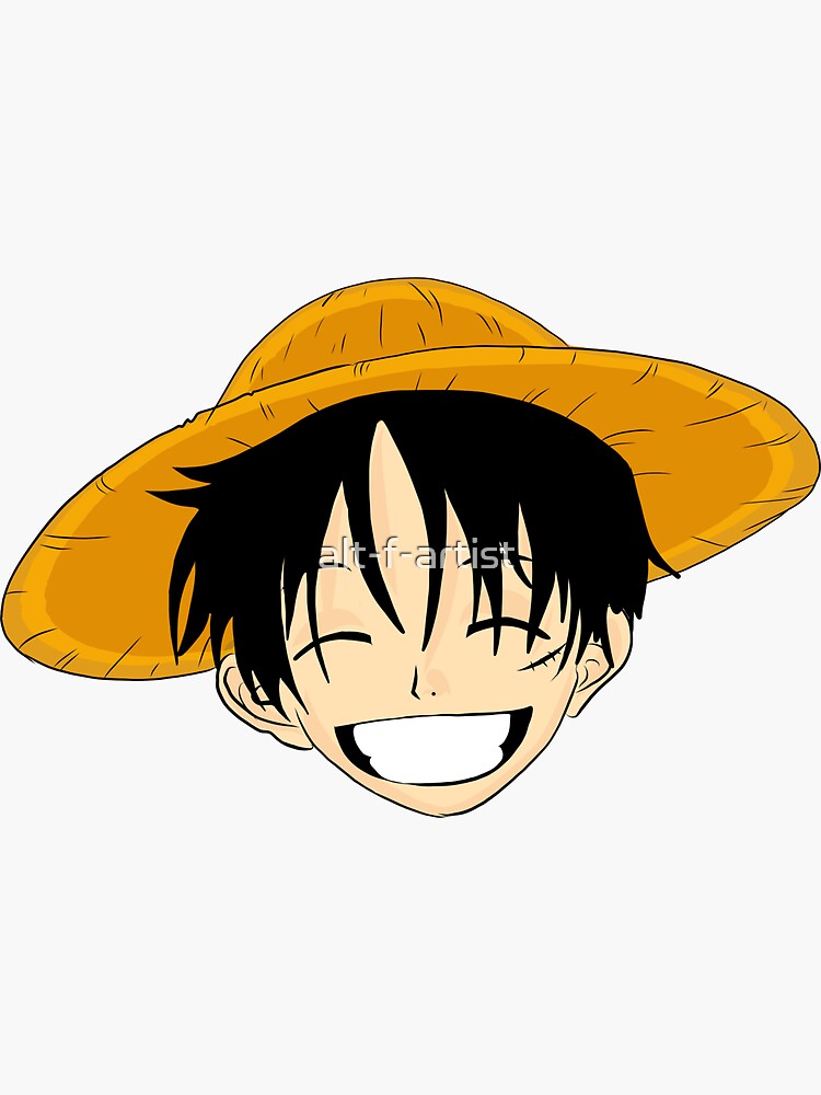 "The pirate king : luffy" Sticker for Sale by alt-f-artist | Redbubble