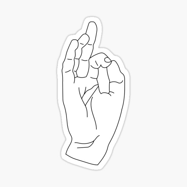 "Ok Hand Sign" Sticker for Sale by amarie98 | Redbubble