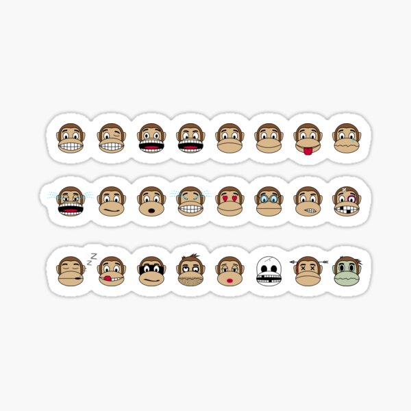 "monkey emoji" Sticker for Sale by ONFORM | Redbubble