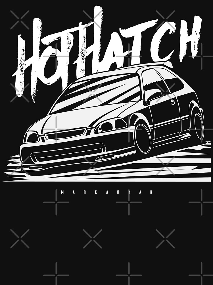 "Civic Type R Hatch" T-shirt for Sale by OlegMarkaryan | Redbubble ...