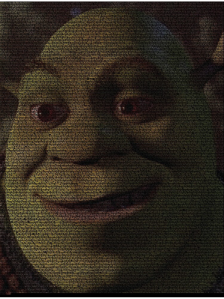 "Shrek script with Shrek's friendly embracing face" Art Print by ...
