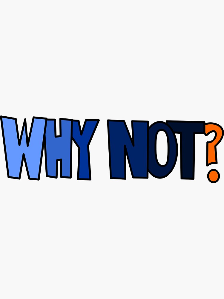 "Why Not?" Sticker by Passie | Redbubble