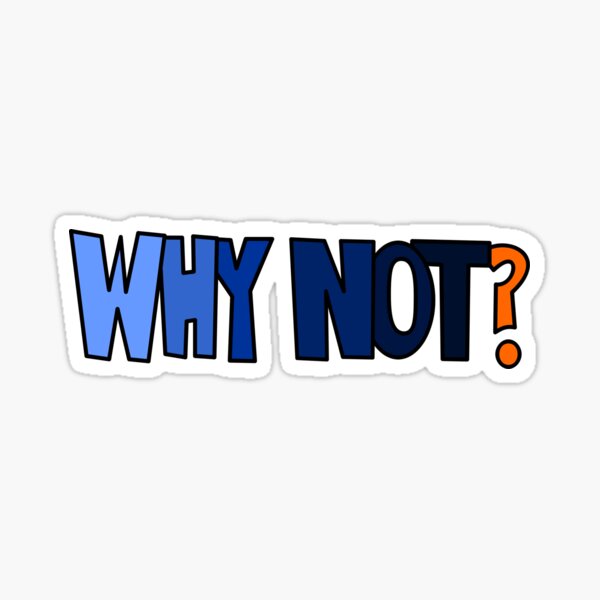 "Why Not?" Sticker by Passie | Redbubble