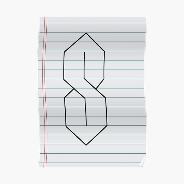 "90s S Drawing" Poster for Sale by MonocleOwl | Redbubble