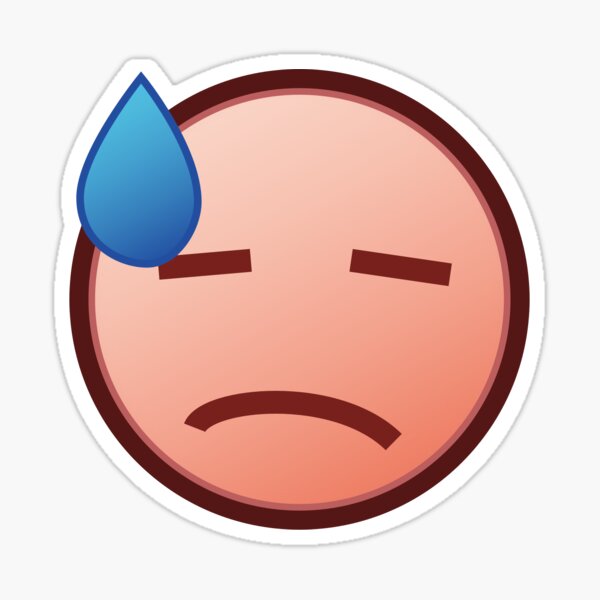 "Sad emoji" Sticker for Sale by CleanOnPoint | Redbubble