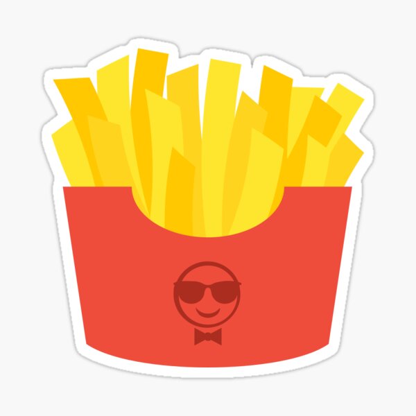 "Fries emoji" Sticker by CleanOnPoint | Redbubble