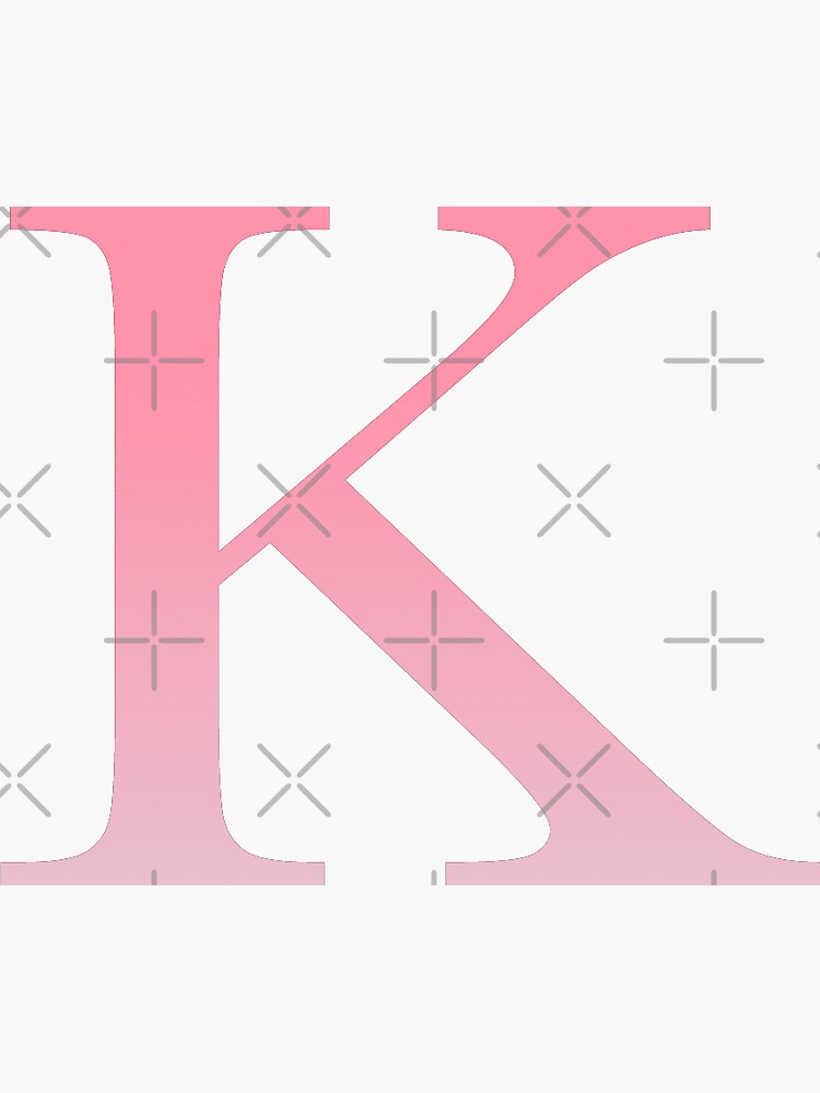 "Ombre Pink Letter K" Sticker for Sale by jennaannx11 | Redbubble