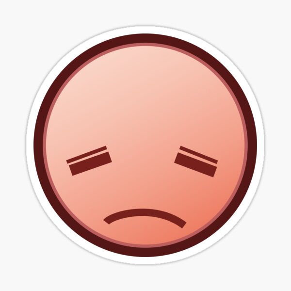 "Sad emoji" Sticker by CleanOnPoint | Redbubble