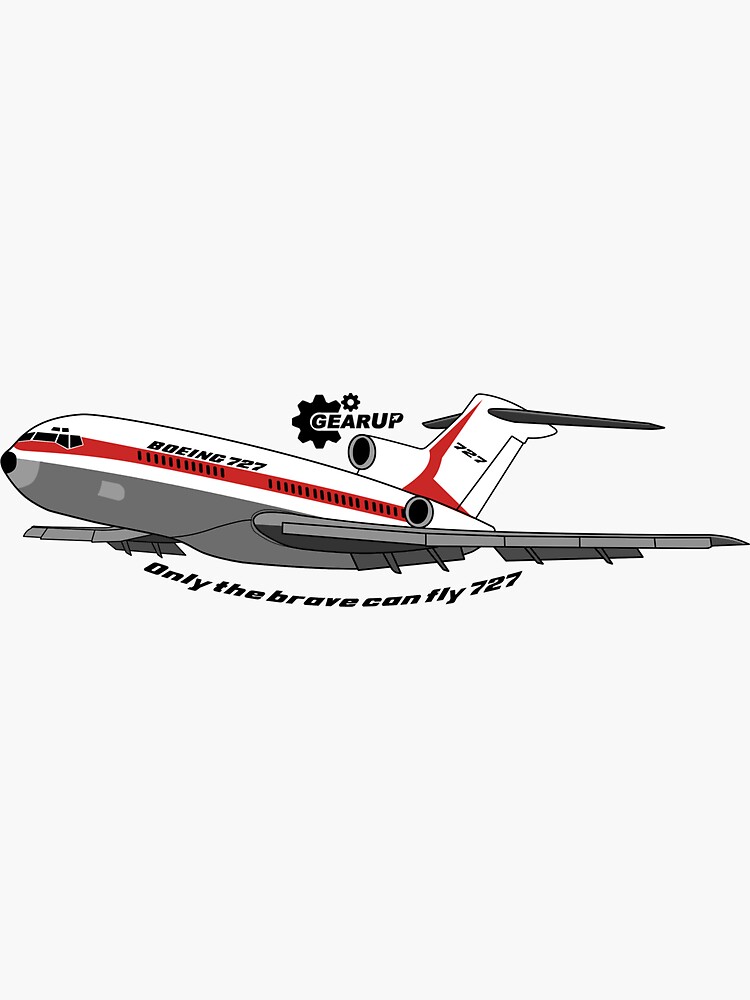 "Boeing 727 Gear Up" Sticker for Sale by GearUpYT | Redbubble