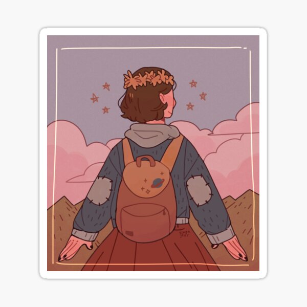 "hike and breathe the fresh air" Sticker for Sale by Singajelly | Redbubble