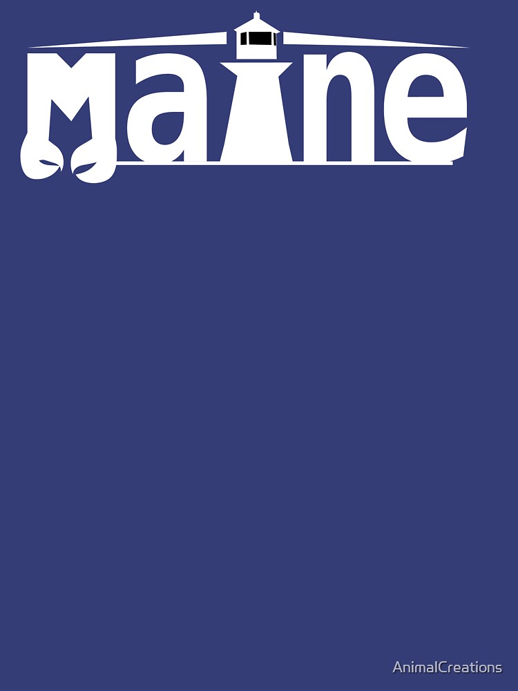 "Maine logo" T-shirt for Sale by AnimalCreations | Redbubble | maine t ...