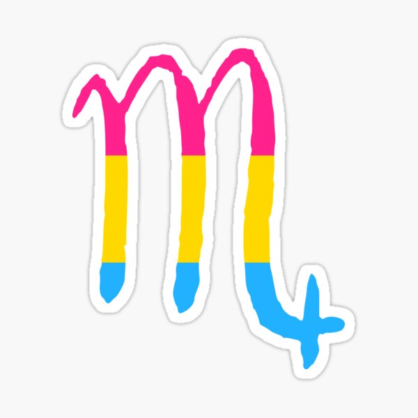 "Scorpio Pansexual Pride Flag Vintage Zodiac" Sticker by cnkna | Redbubble