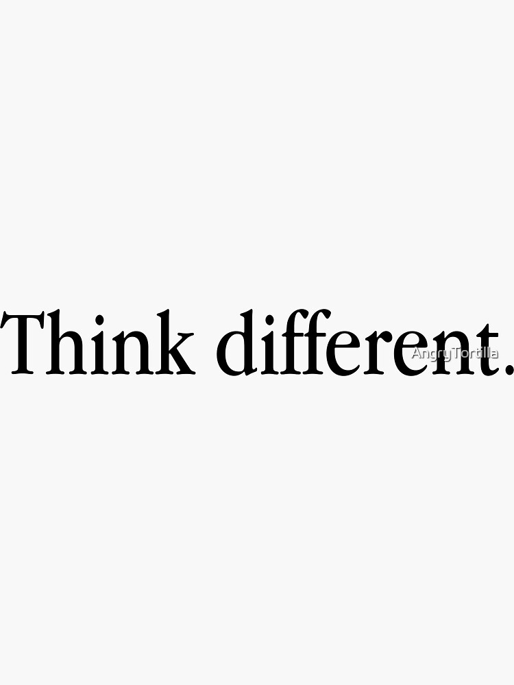 "Think Different Vintage Apple Slogan" Sticker for Sale by ...