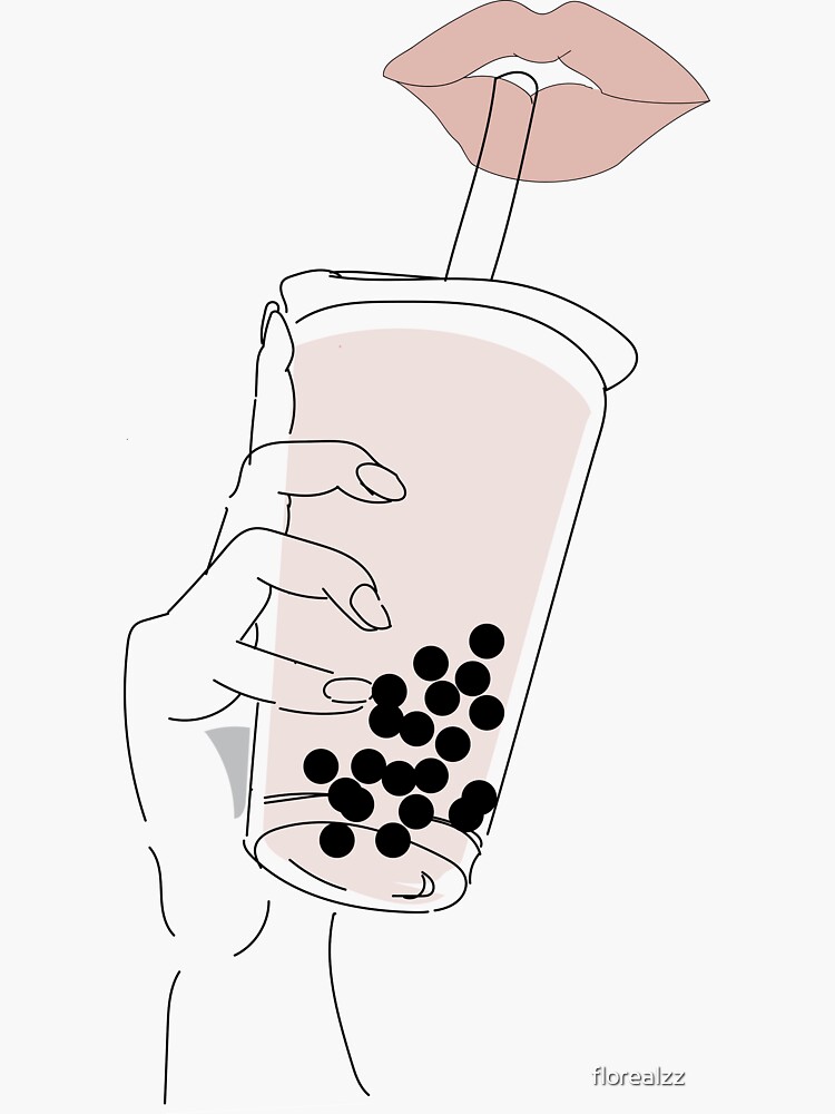"Boba is Life" Sticker for Sale by florealzz | Redbubble