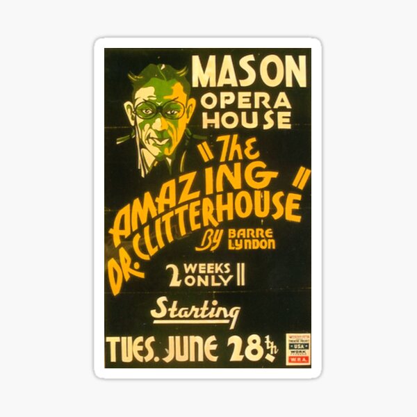 "Mason Opera House Los Angeles Presents" Sticker for Sale by ...