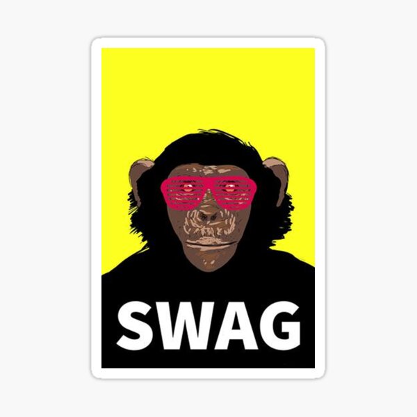 "Swag Monkey" Sticker by Desire-inspire | Redbubble