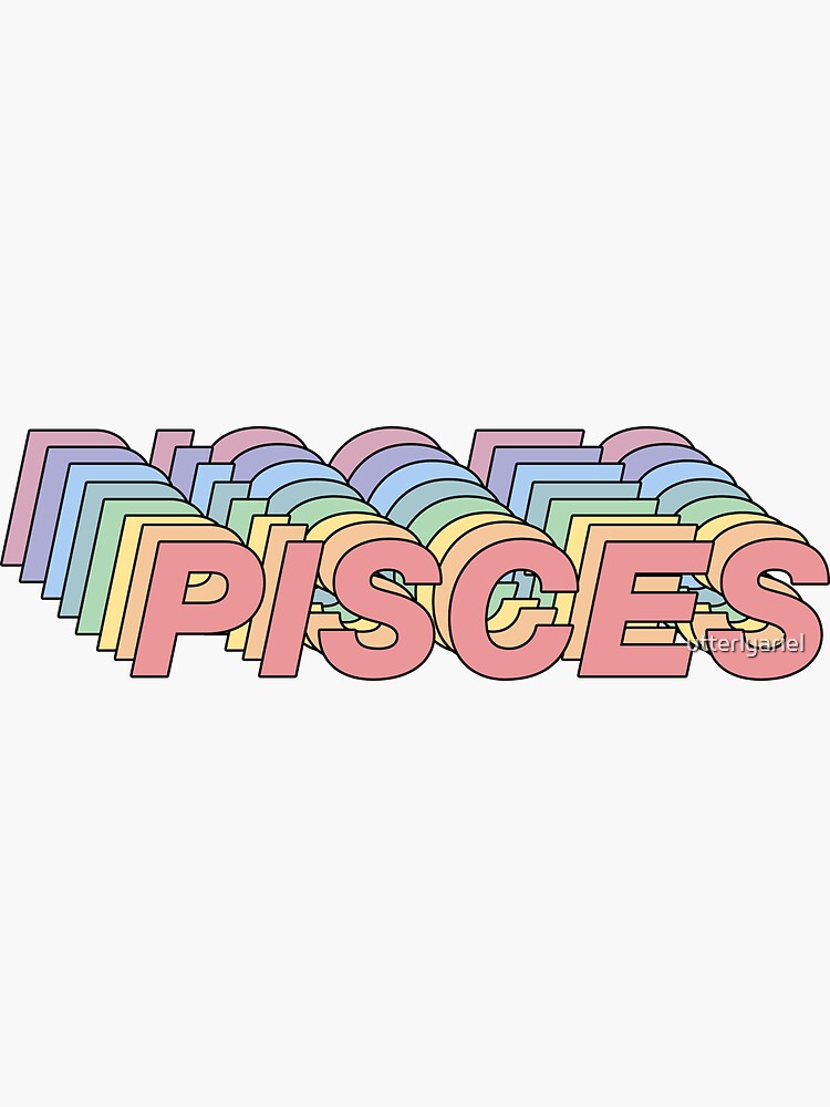 "PISCES " Sticker for Sale by utterlyariel | Redbubble