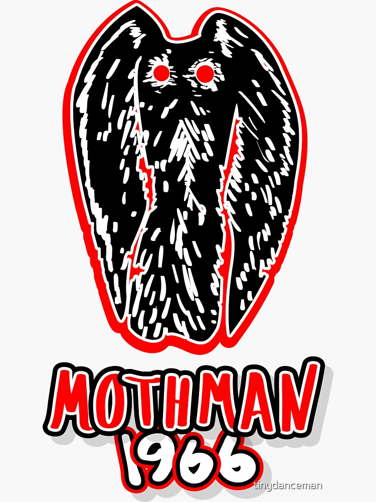 "Mothman, 1966" Sticker for Sale by tinydanceman | Redbubble