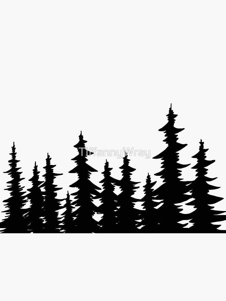 "Forest Tree Line" Sticker for Sale by TiffannyWray | Redbubble