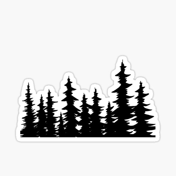 "Forest Tree Line" Sticker for Sale by TiffannyWray | Redbubble
