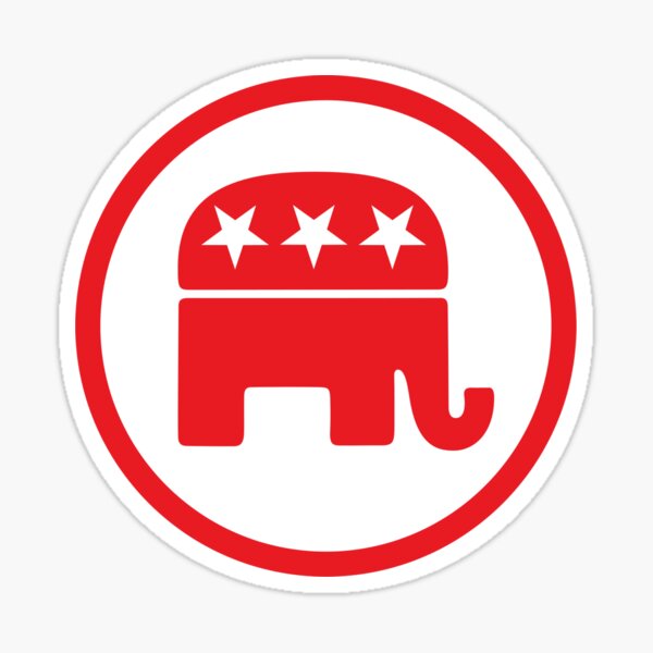 "Republican Logo" Sticker by janachesnut | Redbubble