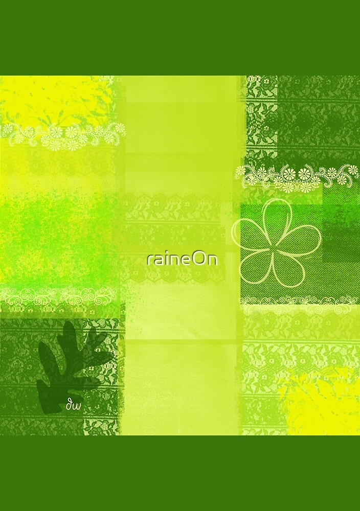 "Green Abstract Collage" by raineOn | Redbubble