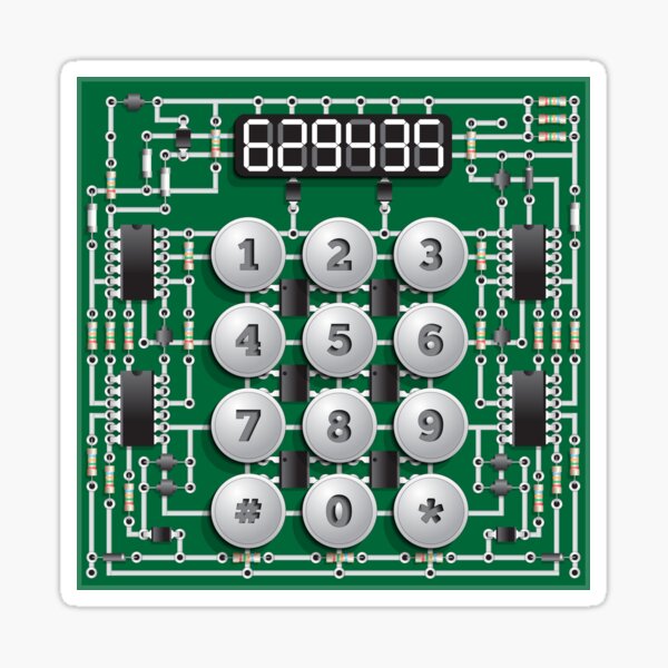"Electronic combination lock." Sticker for Sale by Yauheni | Redbubble