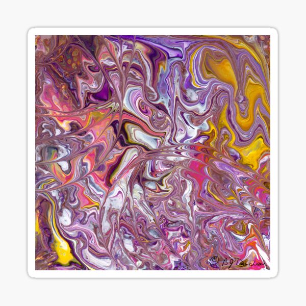 "Liquid Amethyst" Sticker for Sale by TangledLineArt | Redbubble