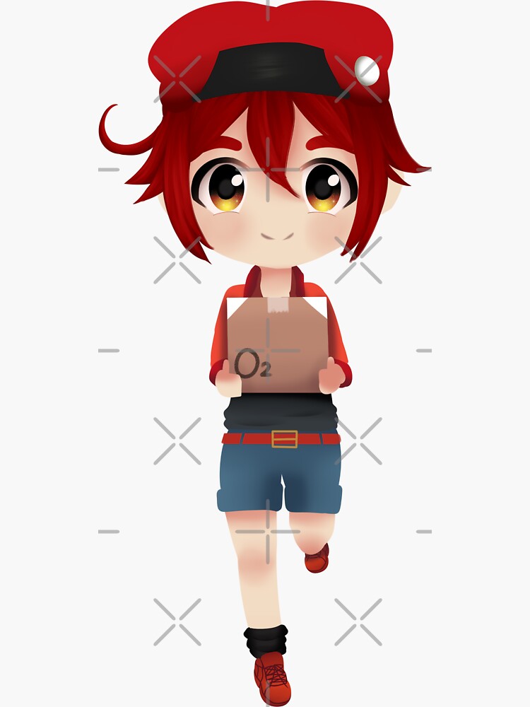 "Cells at work! Red Blood Cell" Sticker for Sale by kofi-jelly | Redbubble