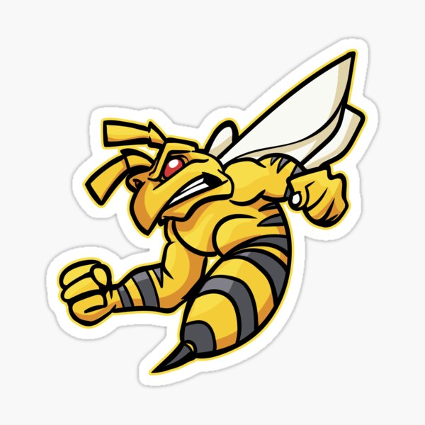 "Mad bee illustration" Sticker by anziehend | Redbubble