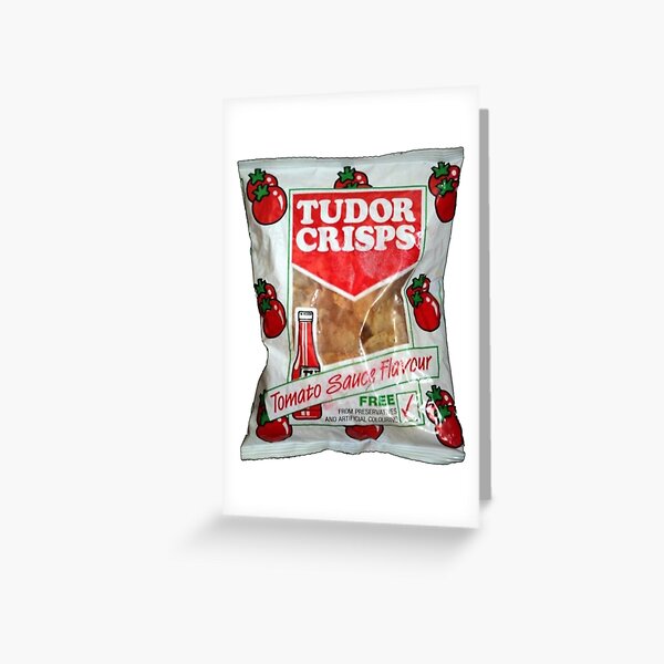 "Tudor Crisps - Tomato Sauce Flavour" Greeting Card for Sale by Logo-A ...