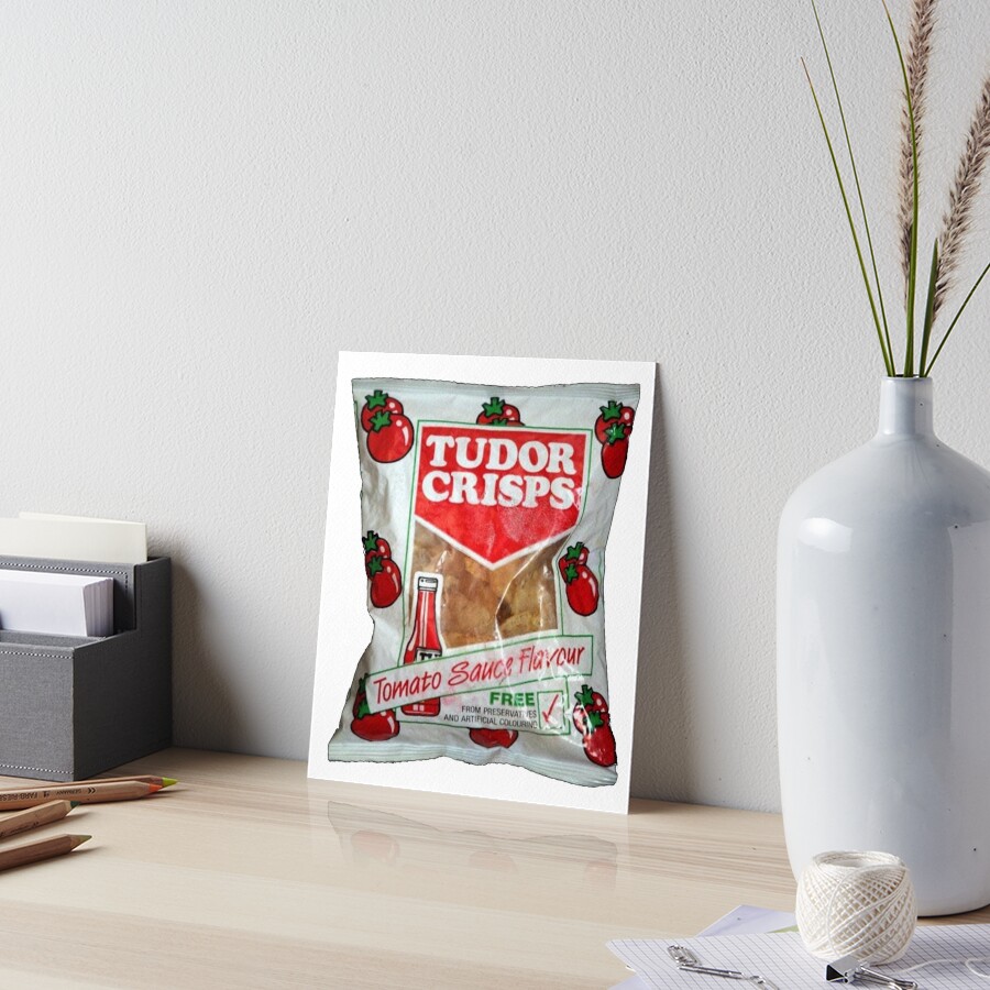 "Tudor Crisps - Tomato Sauce Flavour" Art Board Print for Sale by Logo ...