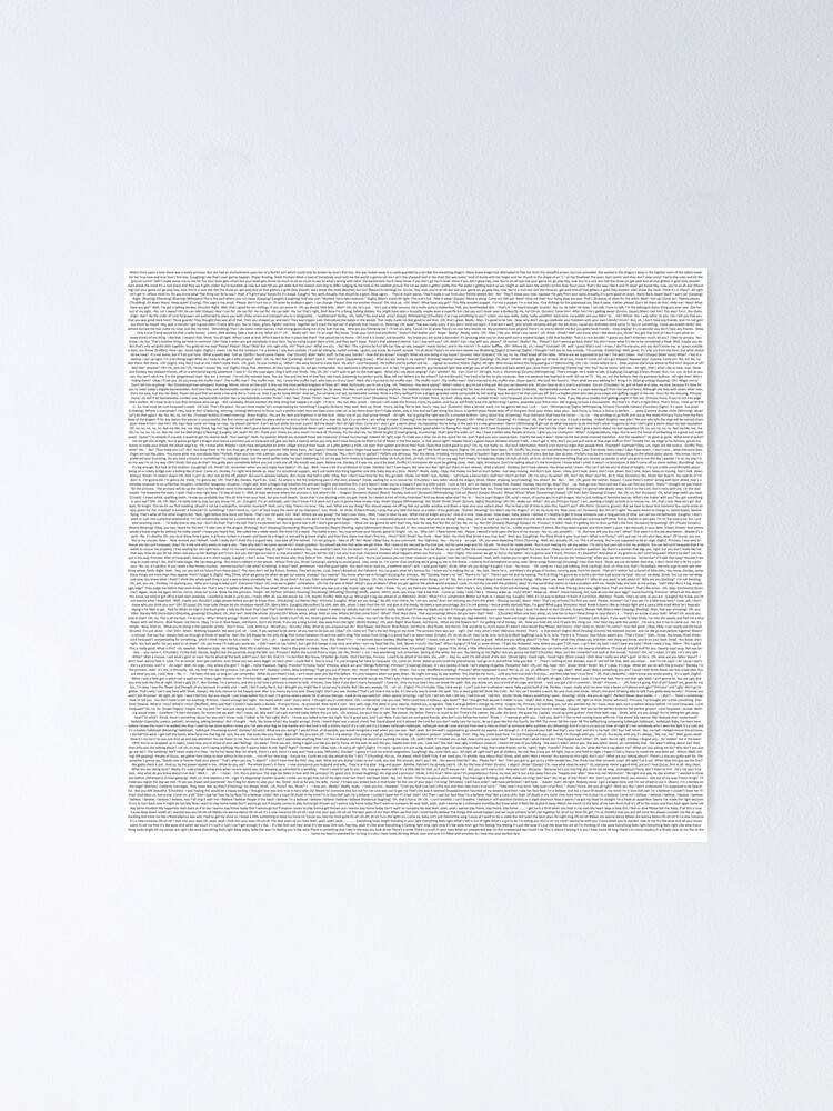 "entire shrek script" Poster for Sale by Jijarugen | Redbubble