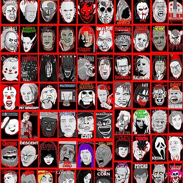"Faces of Horror Collage art" Poster for Sale by gjnilespop | Redbubble